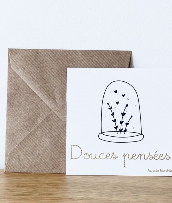 Carte de correspondance - Douces pensées - Papeterie Les Petites ...